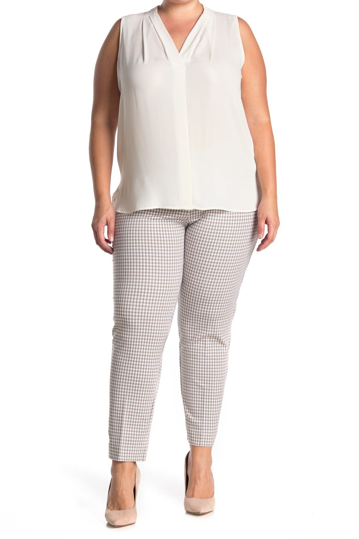 Amanda & Chelsea Micro Check Ponte Knit Pants | Nordstromrack