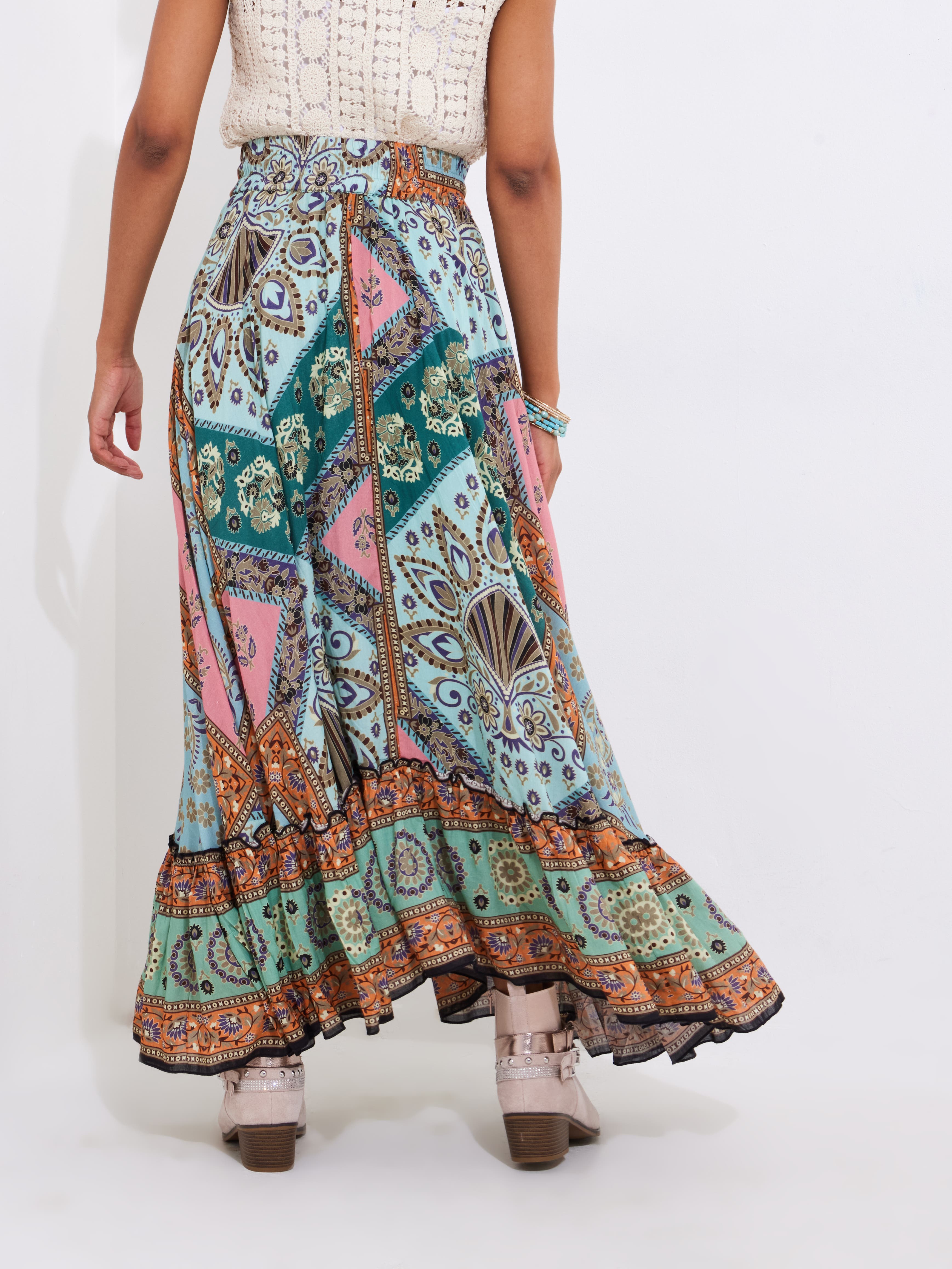 Joe Browns Flounce Tassel Maxi Skirt | Nordstrom