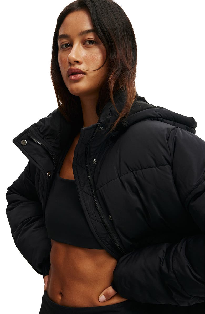 COTTON ON BODY Women's Active The Mother Puffer Removable Hood Jacket ...