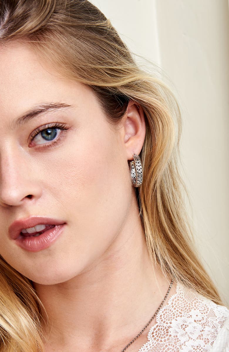 DEVATA Bali Filigree Dragon Bone Medium Hoop Earrings | Nordstromrack