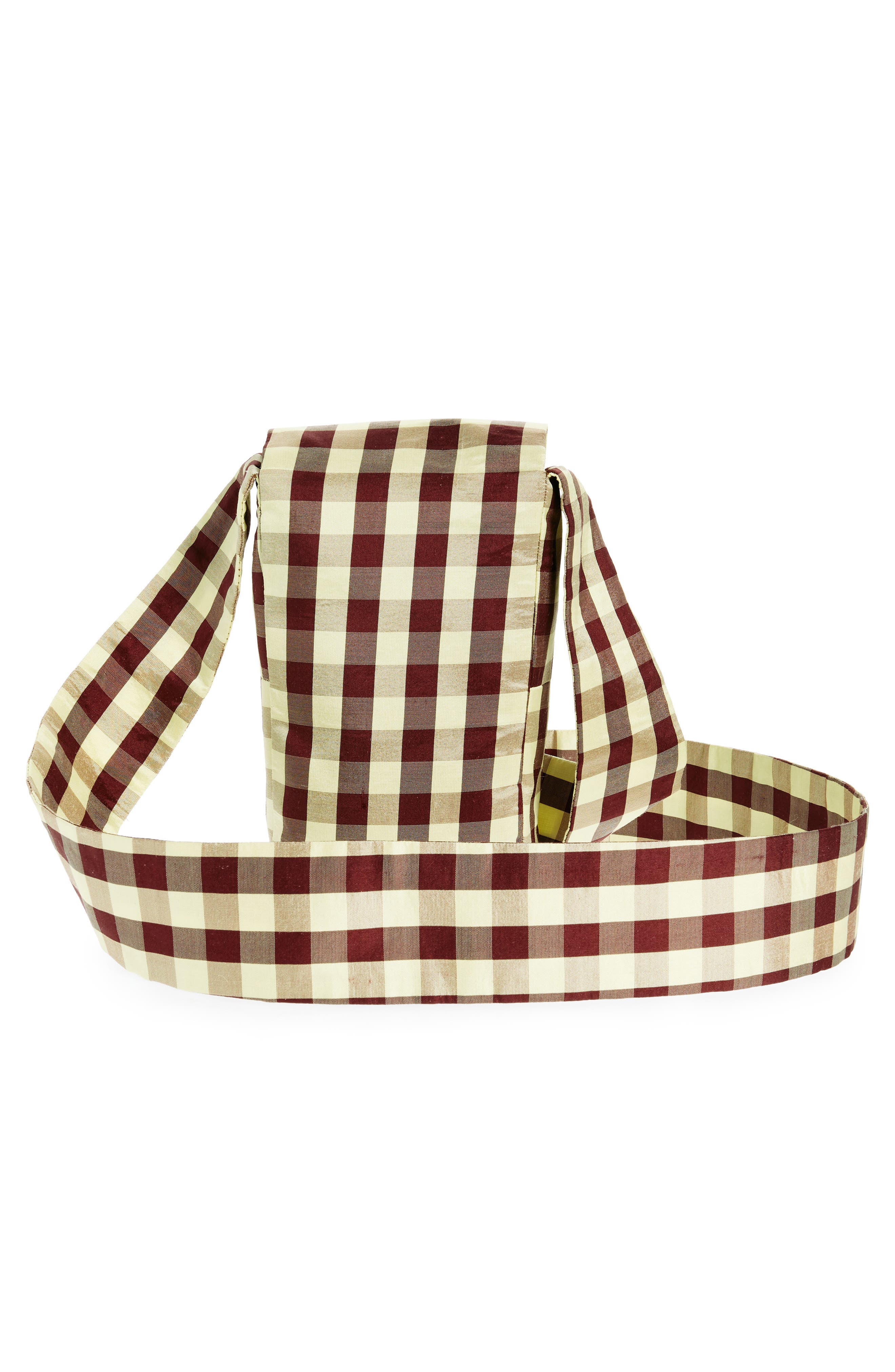 COMING OF AGE Gingham Silk Taffeta iPhone Crossbody Bag | Nordstromrack