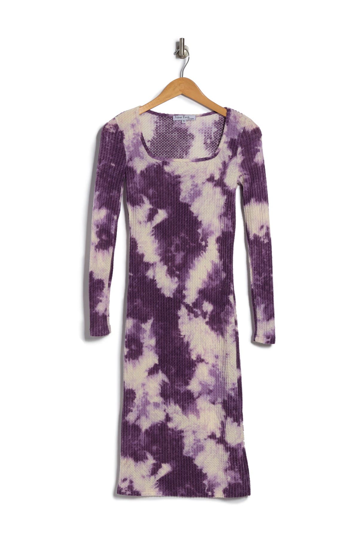 Velvet Torch Square Neck Tie Dye Ribbed Knit Dress | Nordstromrack