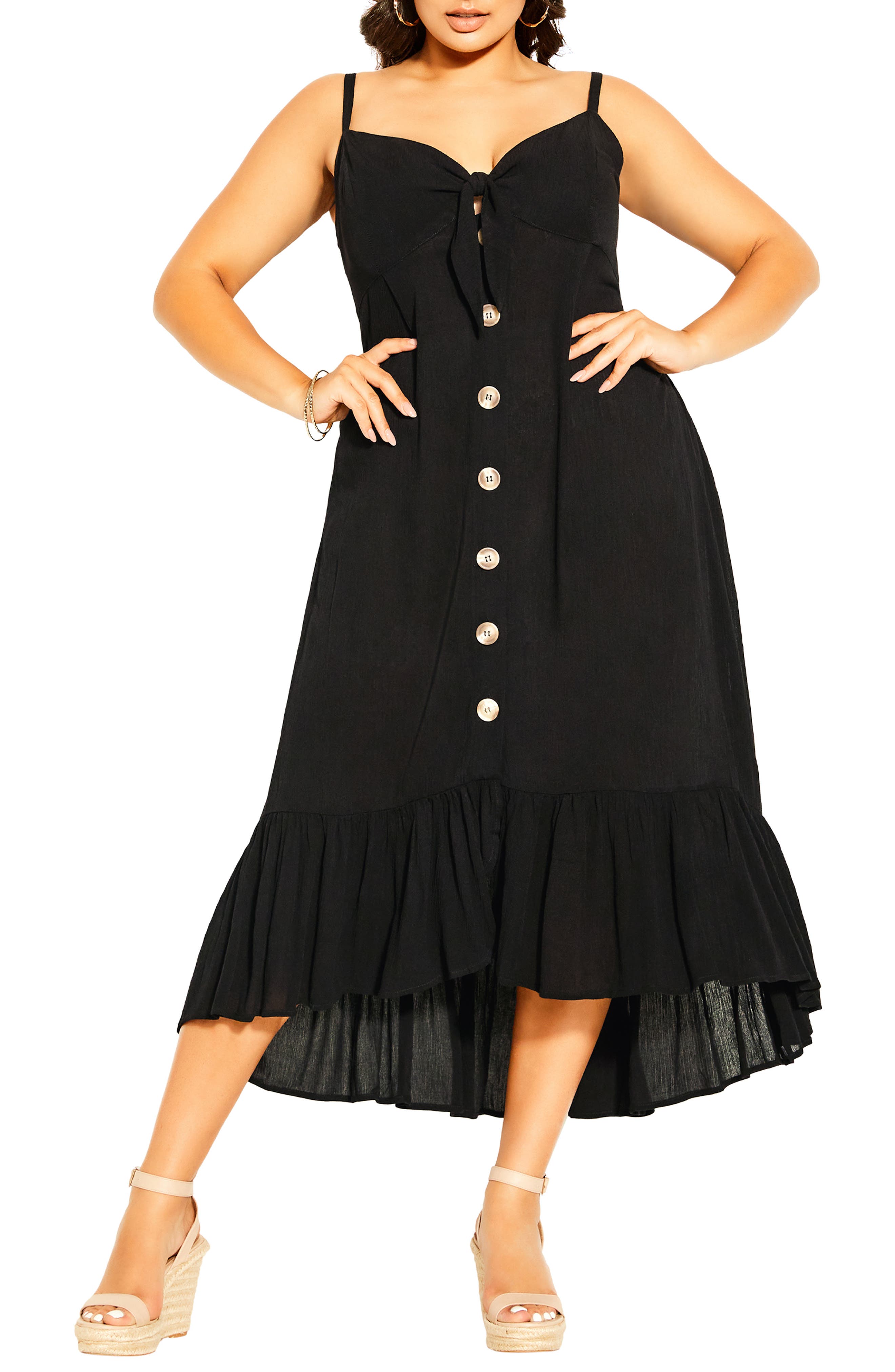City Chic Island Retreat High-Low Midi Dress | Nordstrom