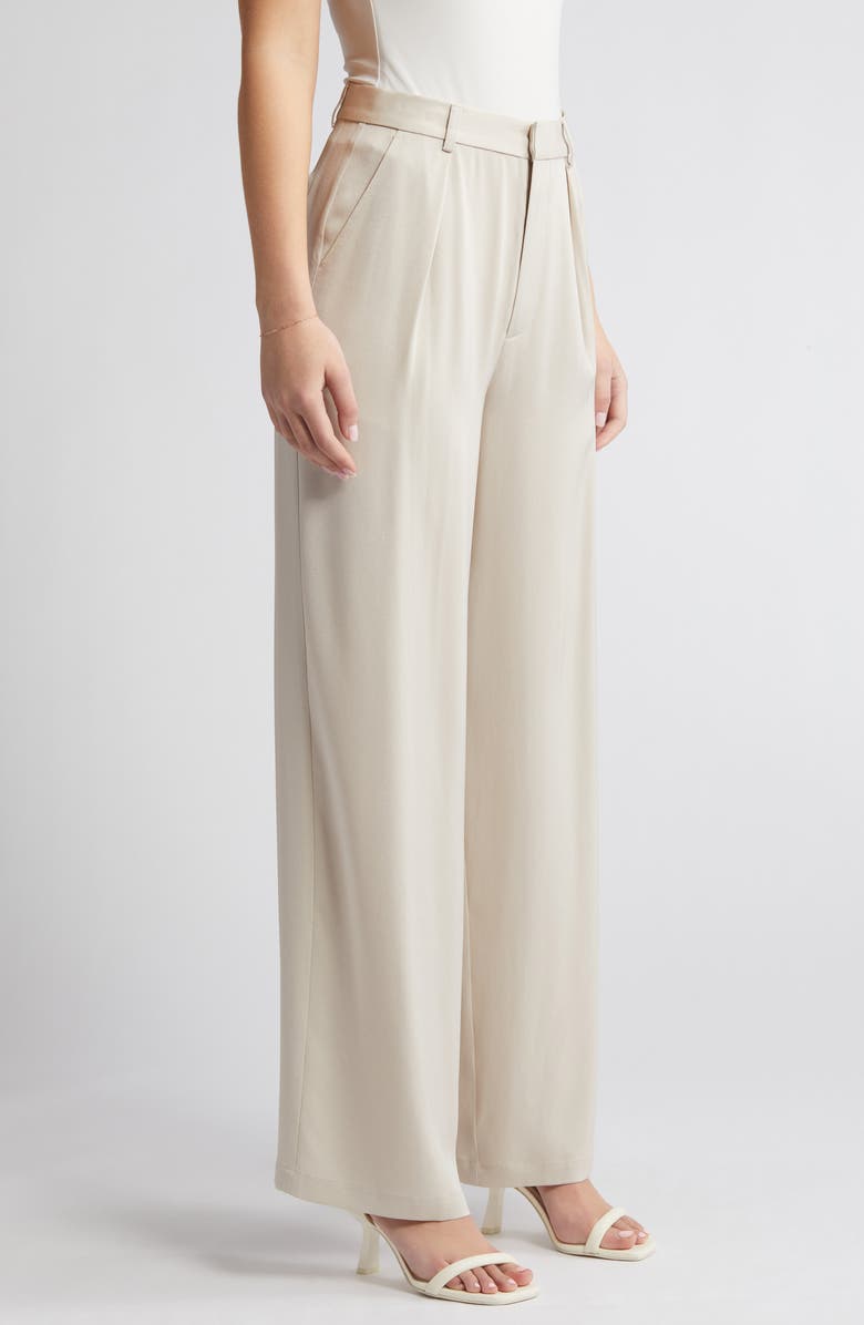 RUE SOPHIE Jennie High Waist Wide Leg Satin Pants | Nordstromrack