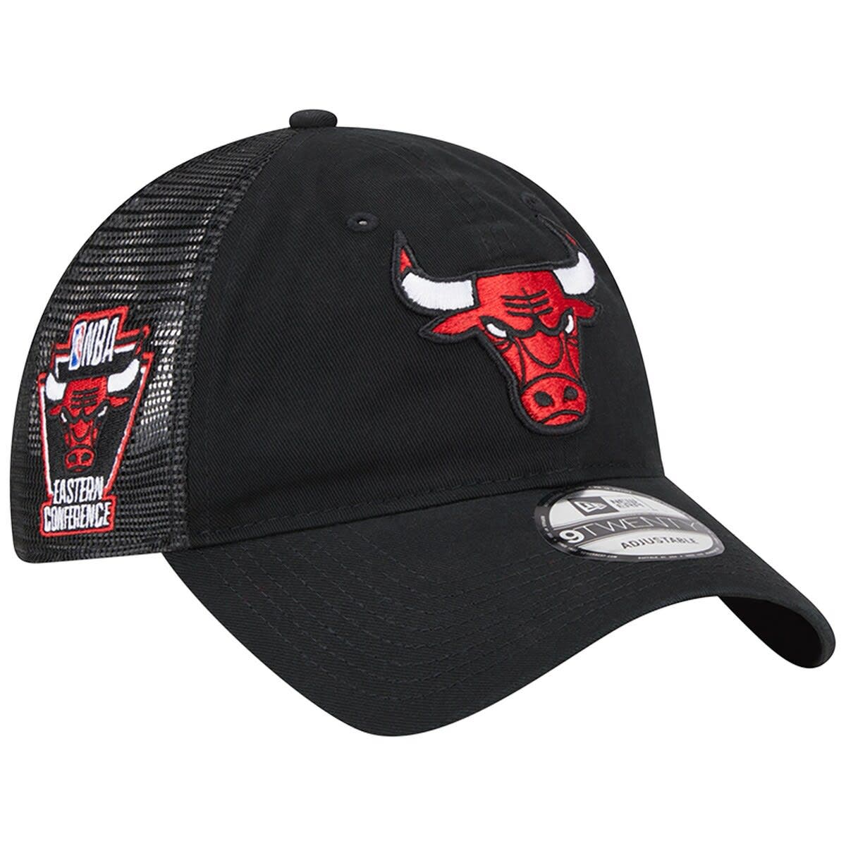 New Era Men's New Era Black Chicago Bulls Distinct Side Patch Trucker ...