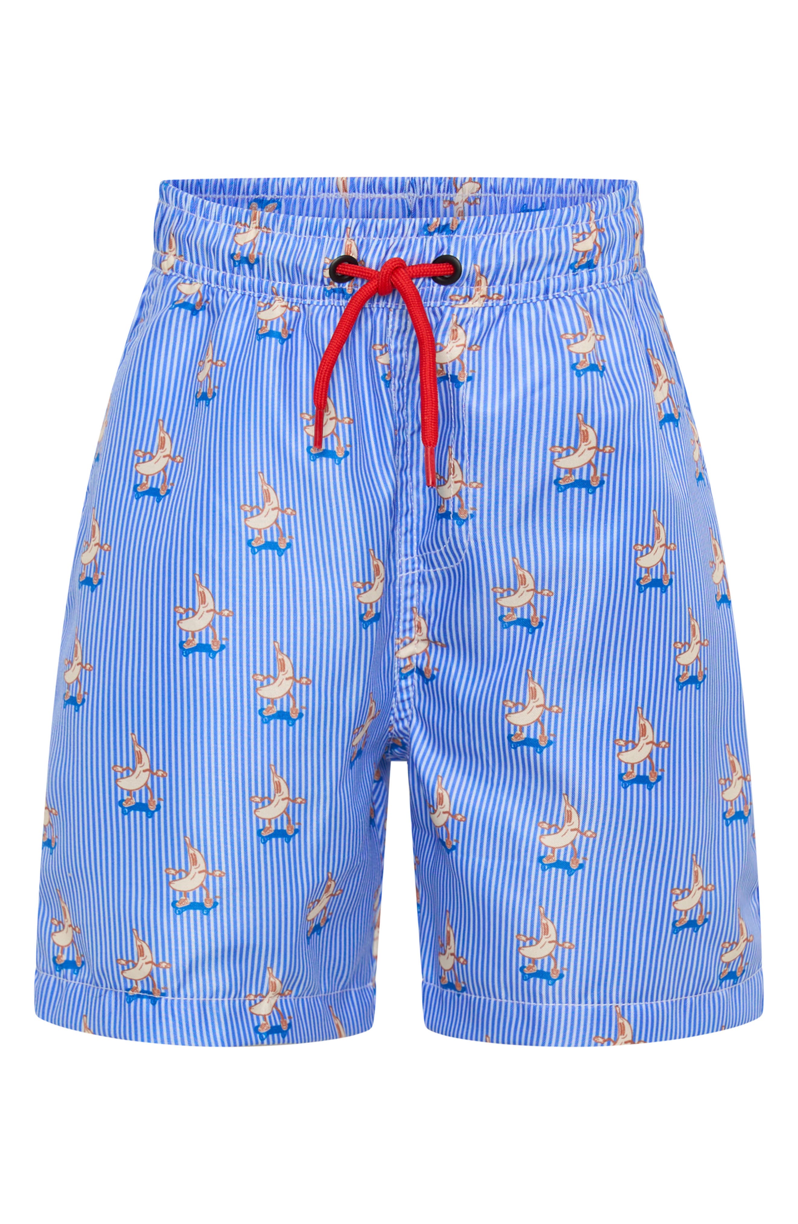 TINY TRIBE Kids' Banana Stripe Swim Trunks | Nordstromrack