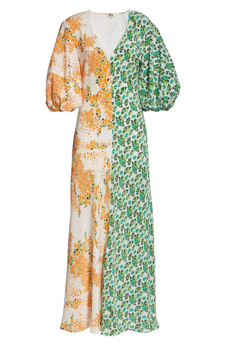 All Things Mochi Rubylyn Split Floral Silk Maxi Dress | Nordstromrack