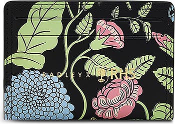 Radley Floral Print Leather Card Case | Nordstromrack