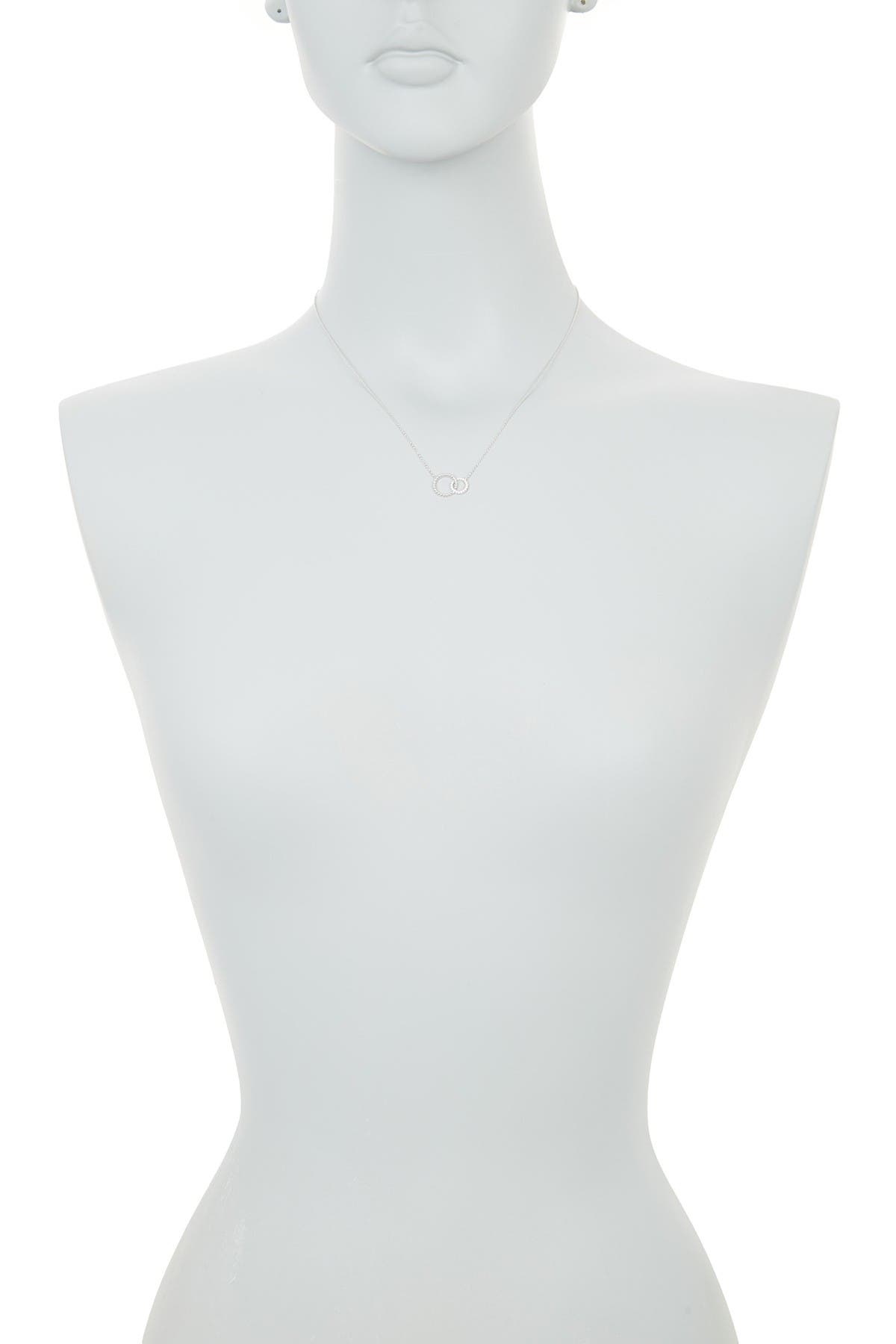 Bony Levy Mykonos 18K White Gold Pave Diamond Interlocking Double ...