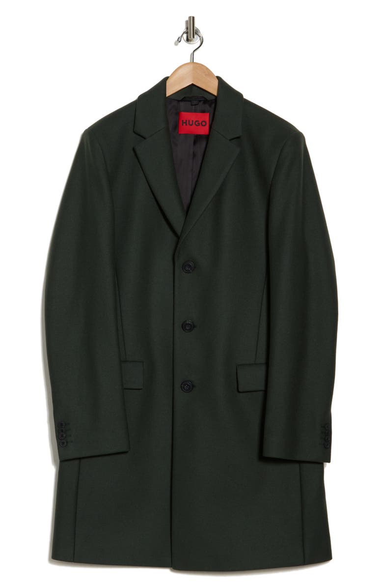 HUGO Migor Wool Blend Notched Collar Coat | Nordstromrack
