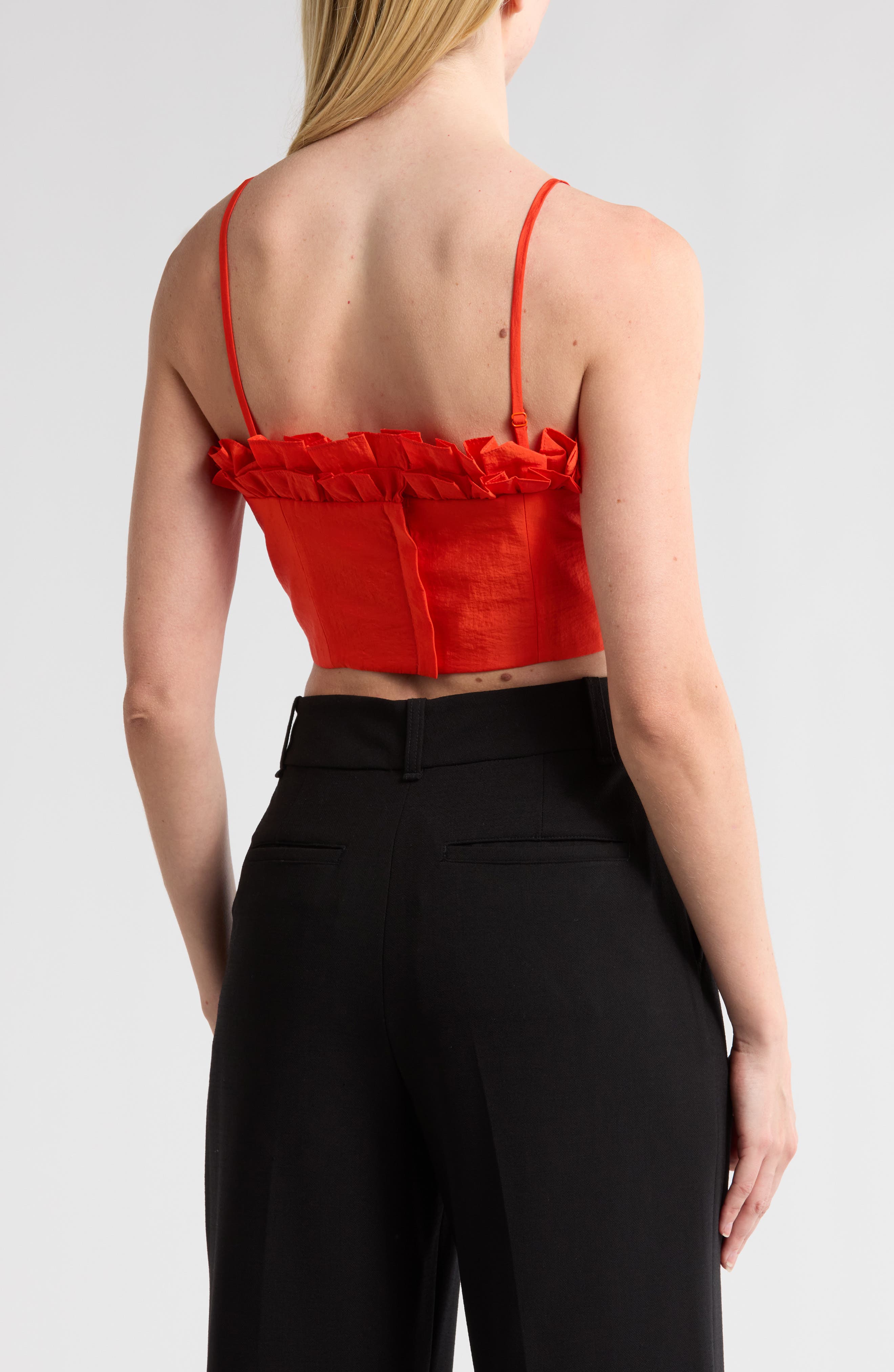 Cinq à Sept Pyper Ruffle Crop Top | Nordstromrack