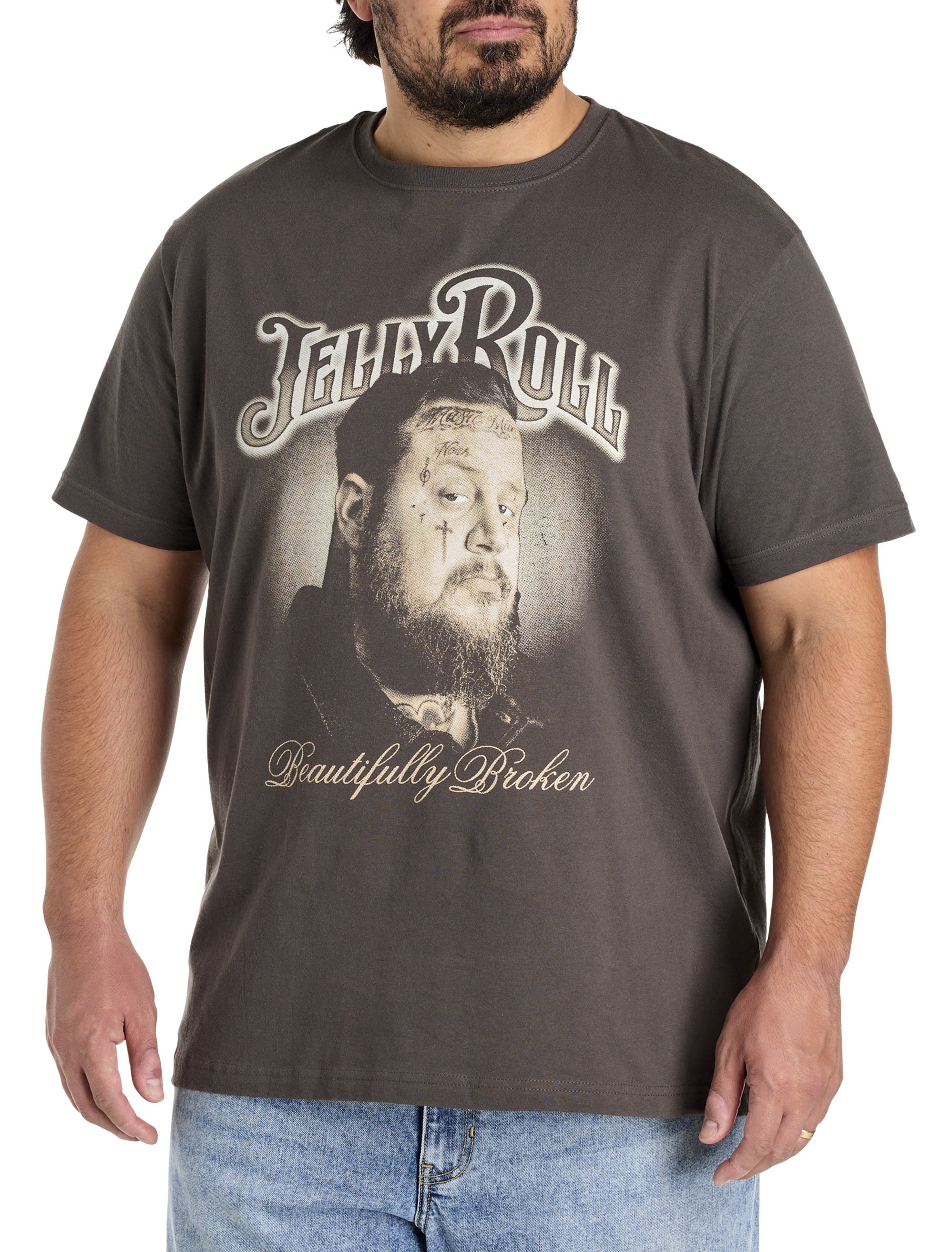True Nation by DXL Big & Tall Jelly Roll Beautifully Broken Graphic Tee ...