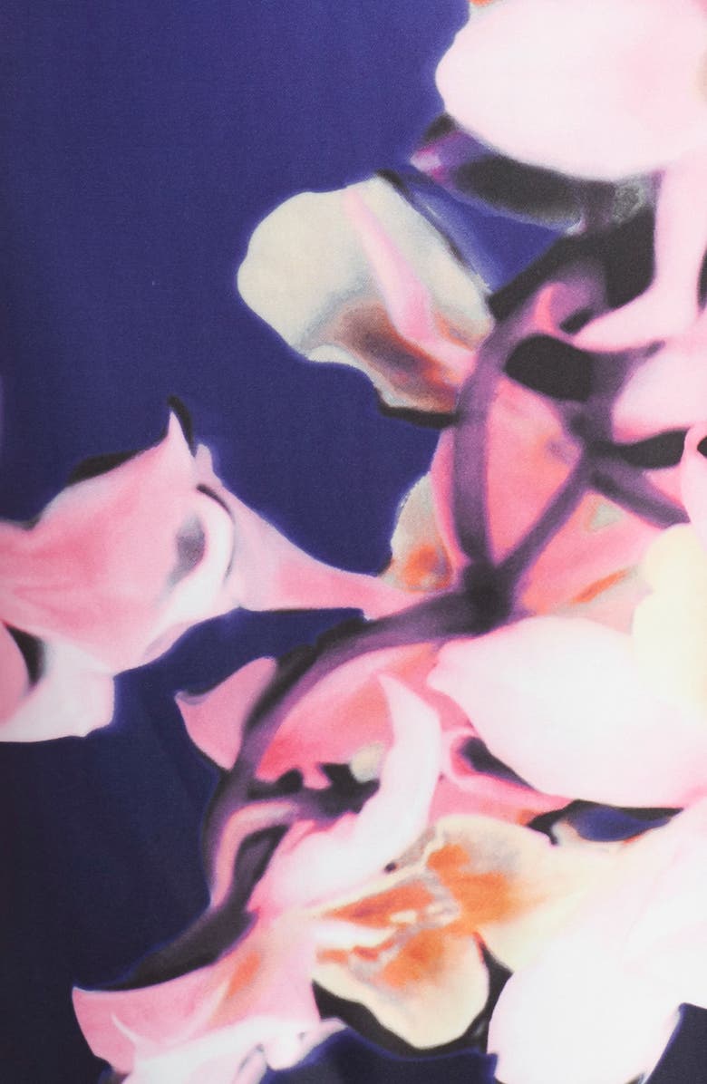 Vince Camuto Floral Print Scuba Midi Sheath Dress | Nordstrom