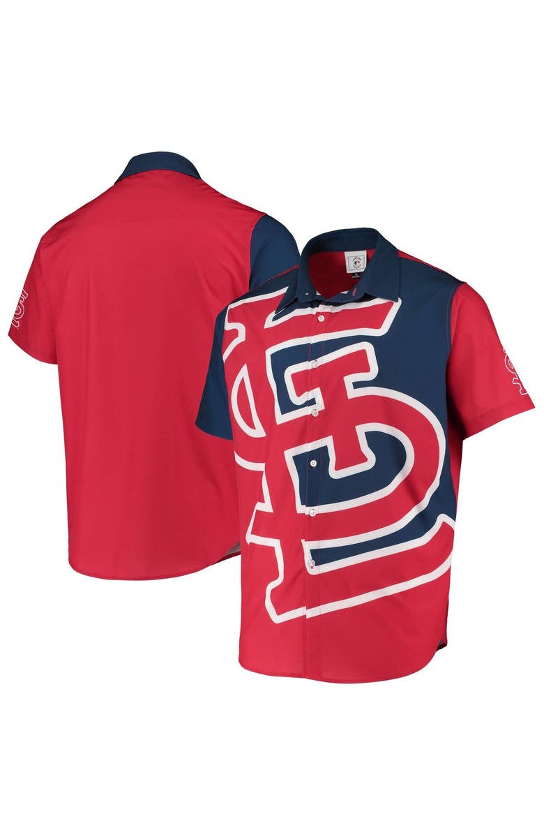 FOCO Men's Red St. Louis Cardinals Big Logo Button-Up Shirt | Nordstrom