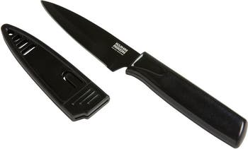 Kuhn Rikon Colori Non-Stick Straight Paring Knife with Safety Sheath, 4 ...
