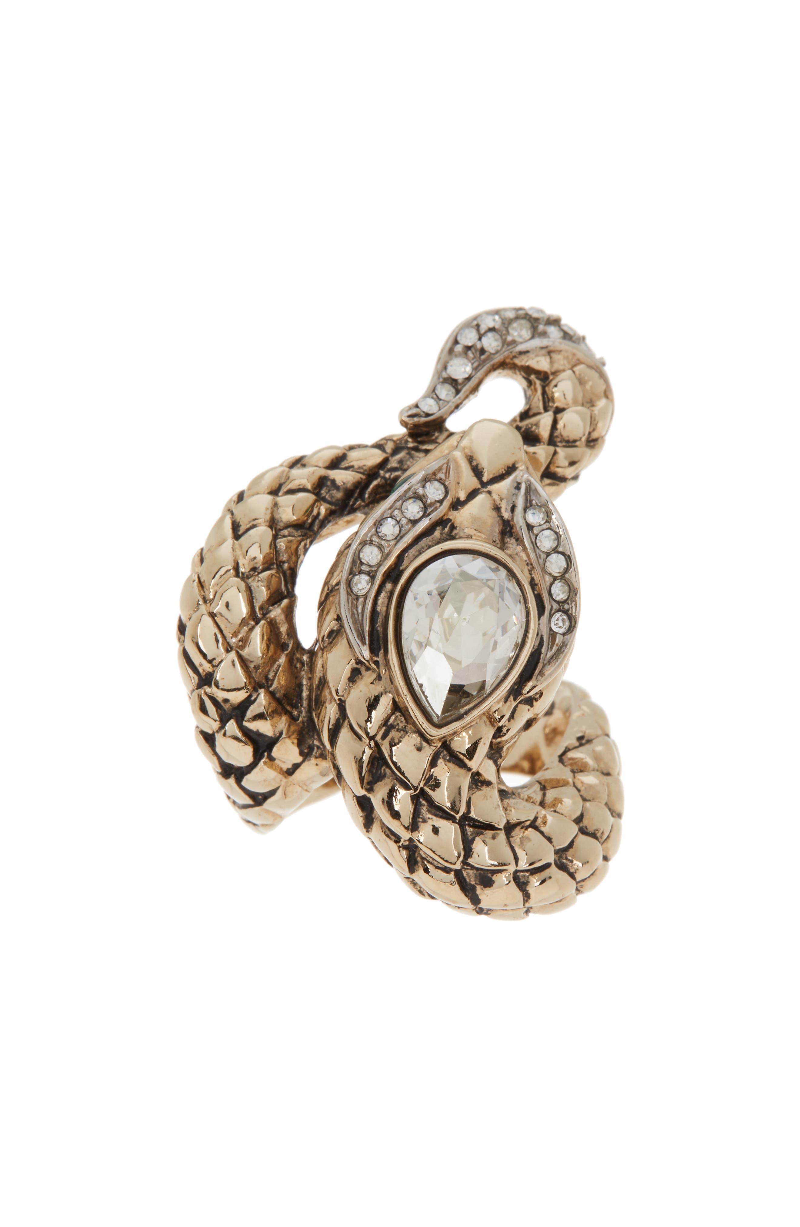 Roberto Cavalli Crystal Stone Snake Ring | Nordstromrack