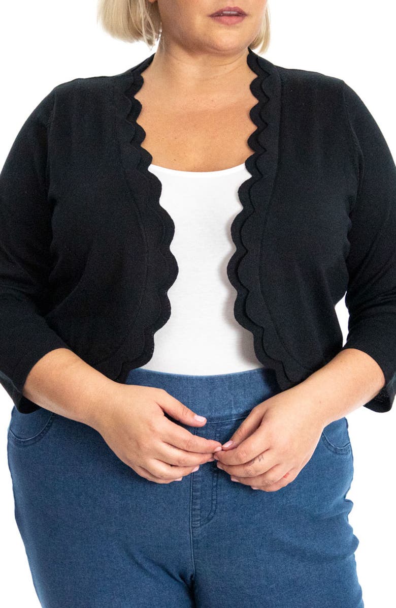 Nina Leonard Scallop Bolero Cardigan | Nordstromrack