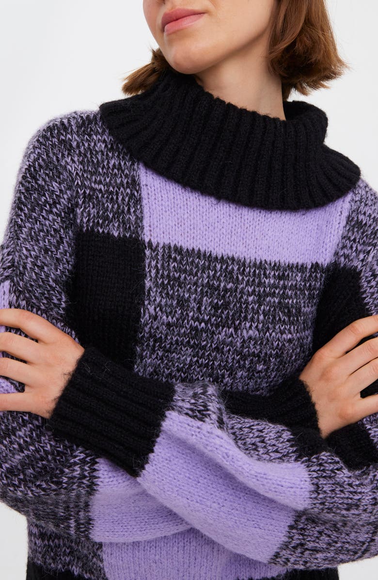 VERO MODA Crystal Buffalo Check Cowl Neck Sweater | Nordstromrack