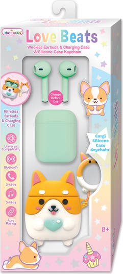 HOT FOCUS Kids' Love Beats Corgi Wireless Earbuds & Charging Case ...