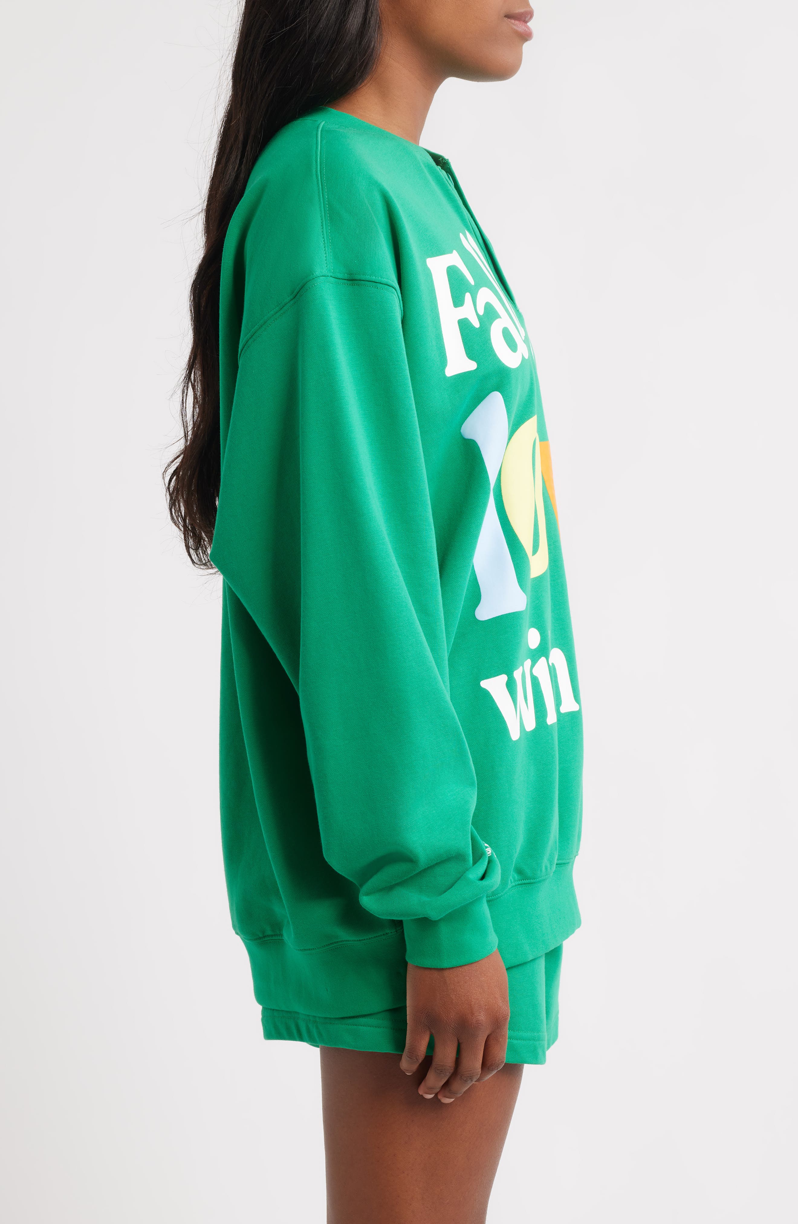 THE MAYFAIR GROUP Fall in Love with Life Henley Sweatshirt | Nordstrom