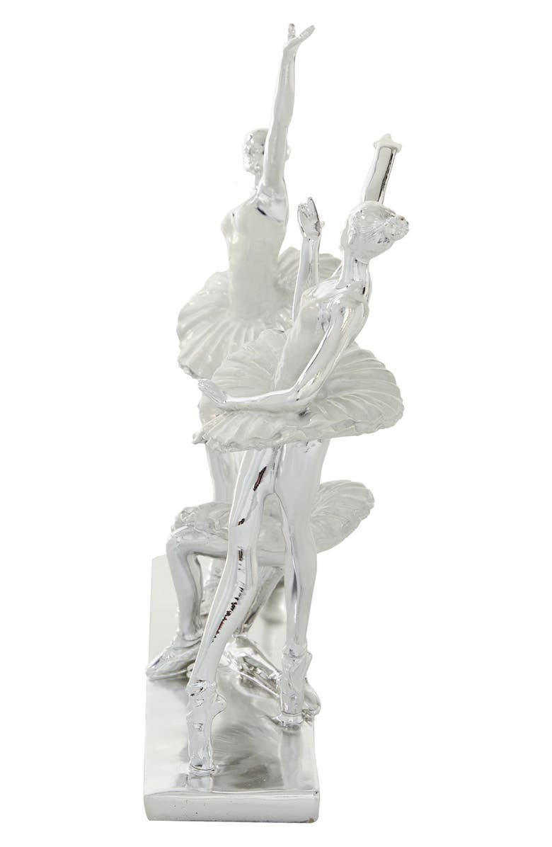 WILLOW ROW Silvertone Polystone Glam Dancer Sculpture | Nordstromrack