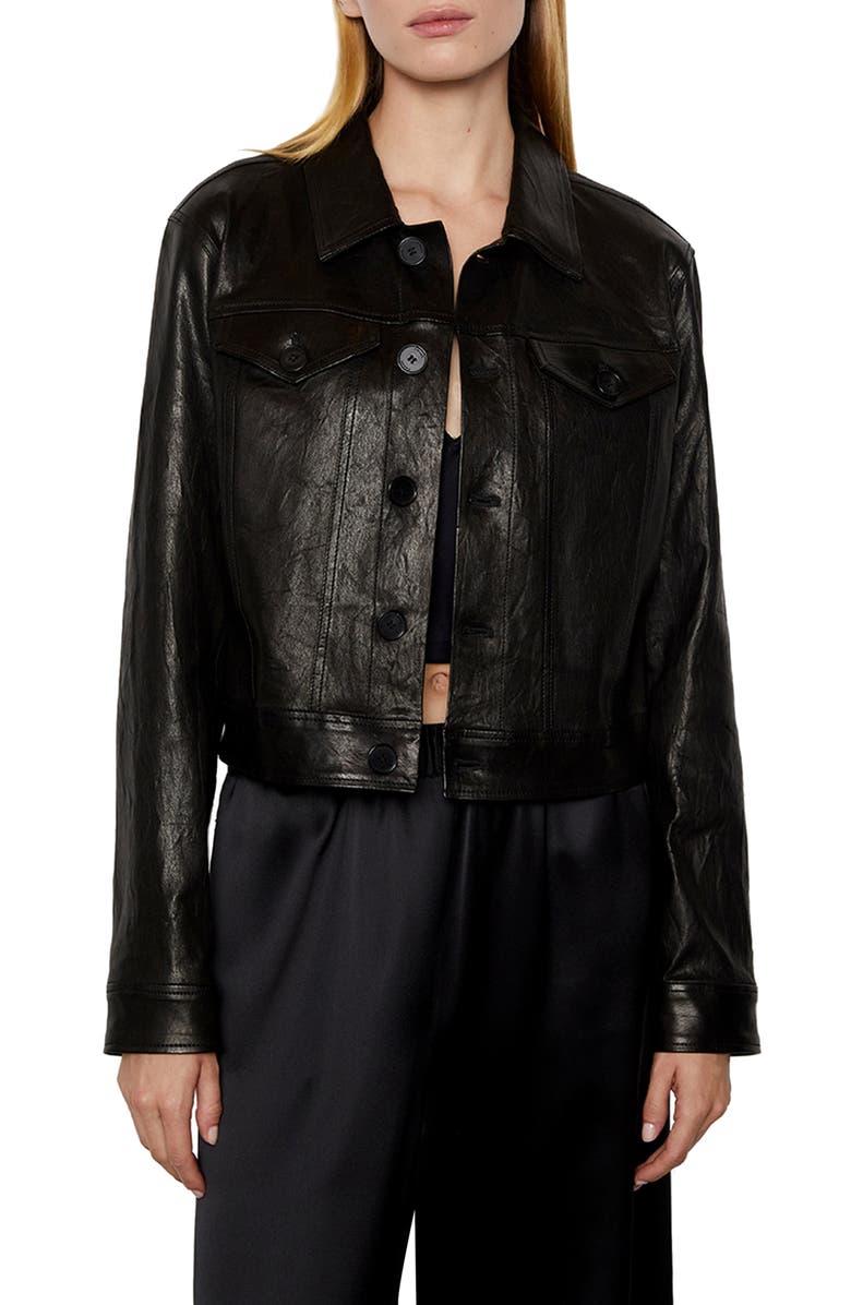 FRAME Leather Trucker Jacket | Nordstrom
