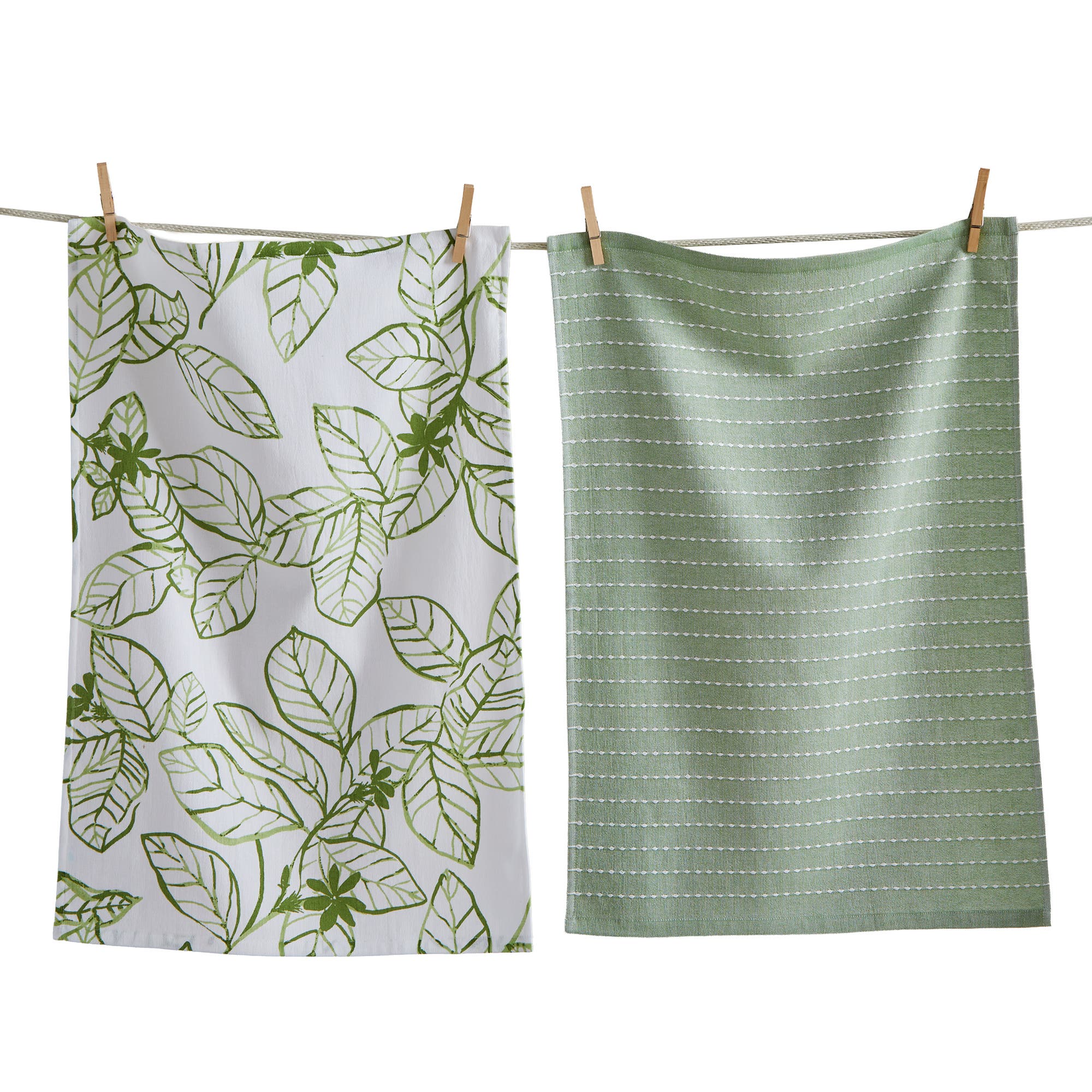 tag Ainslie Hammam Terry Dishtowel S/2 Green Green Cotton Everyday ...