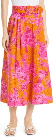 Ted Baker London Metropolis Belted Floral A-Line Skirt | Nordstrom