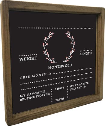 Rustic Marlin Laurel Shadow Box Milestone Chalkboard | Nordstrom