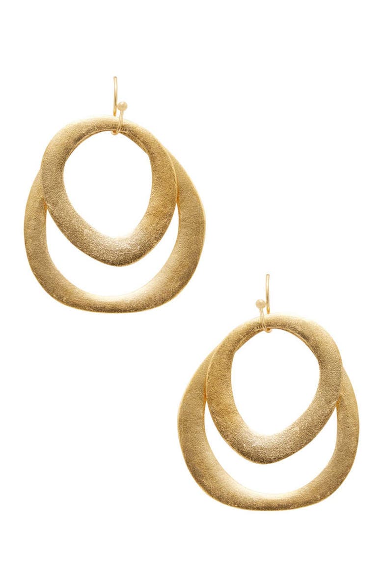 RIVKA FRIEDMAN Satin Double Ring Hook Earrings | Nordstromrack