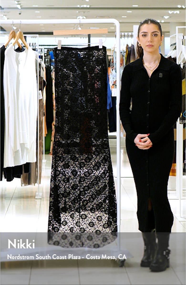 Topshop Fishtail Hem Sheer Lace Maxi Skirt | Nordstromrack