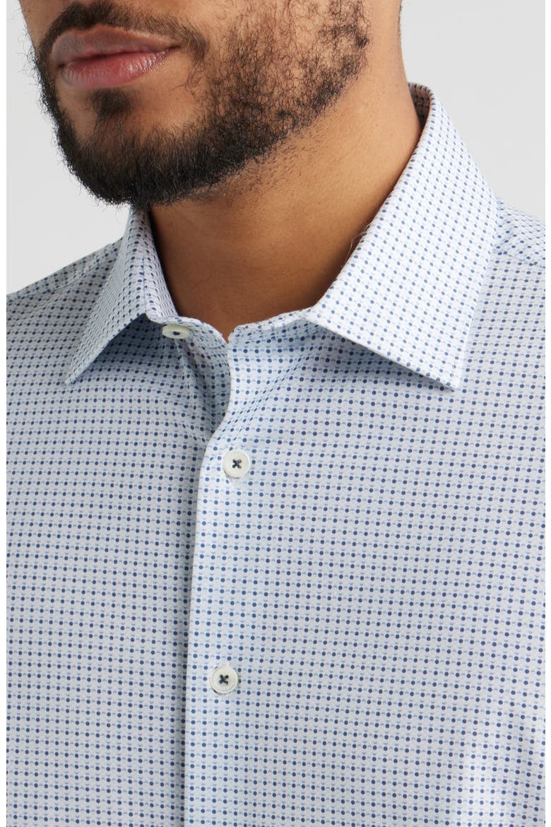 Miles OoohCotton® Neat Dot Print Short Sleeve Button-Up Shirt (Men ...