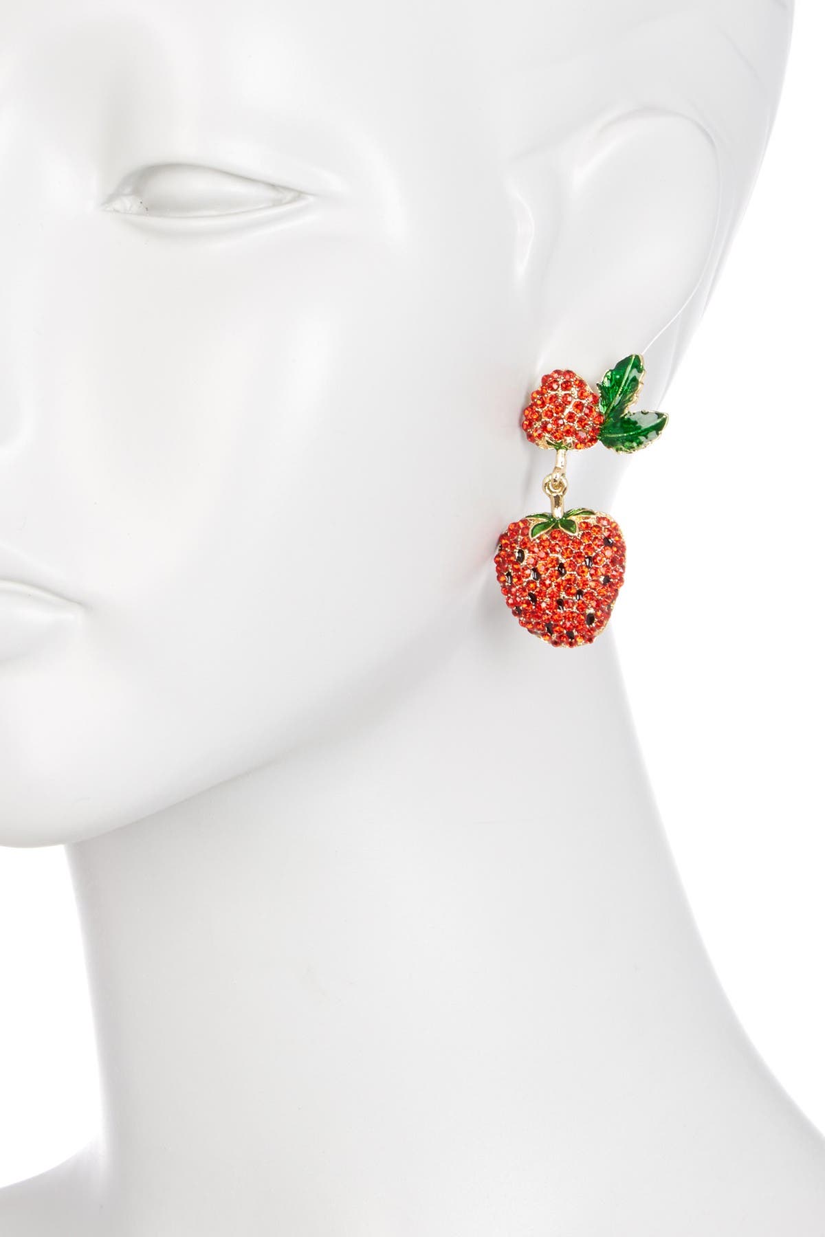 EYE CANDY LOS ANGELES Strawberry Summer Pave Crystal Drop Earrings ...