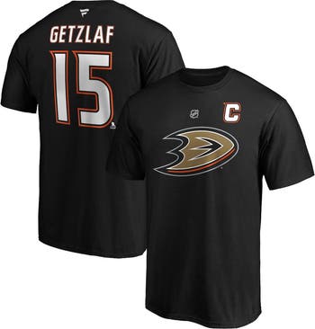 FANATICS Men's Fanatics Branded Ryan Getzlaf Black Anaheim Ducks Team ...
