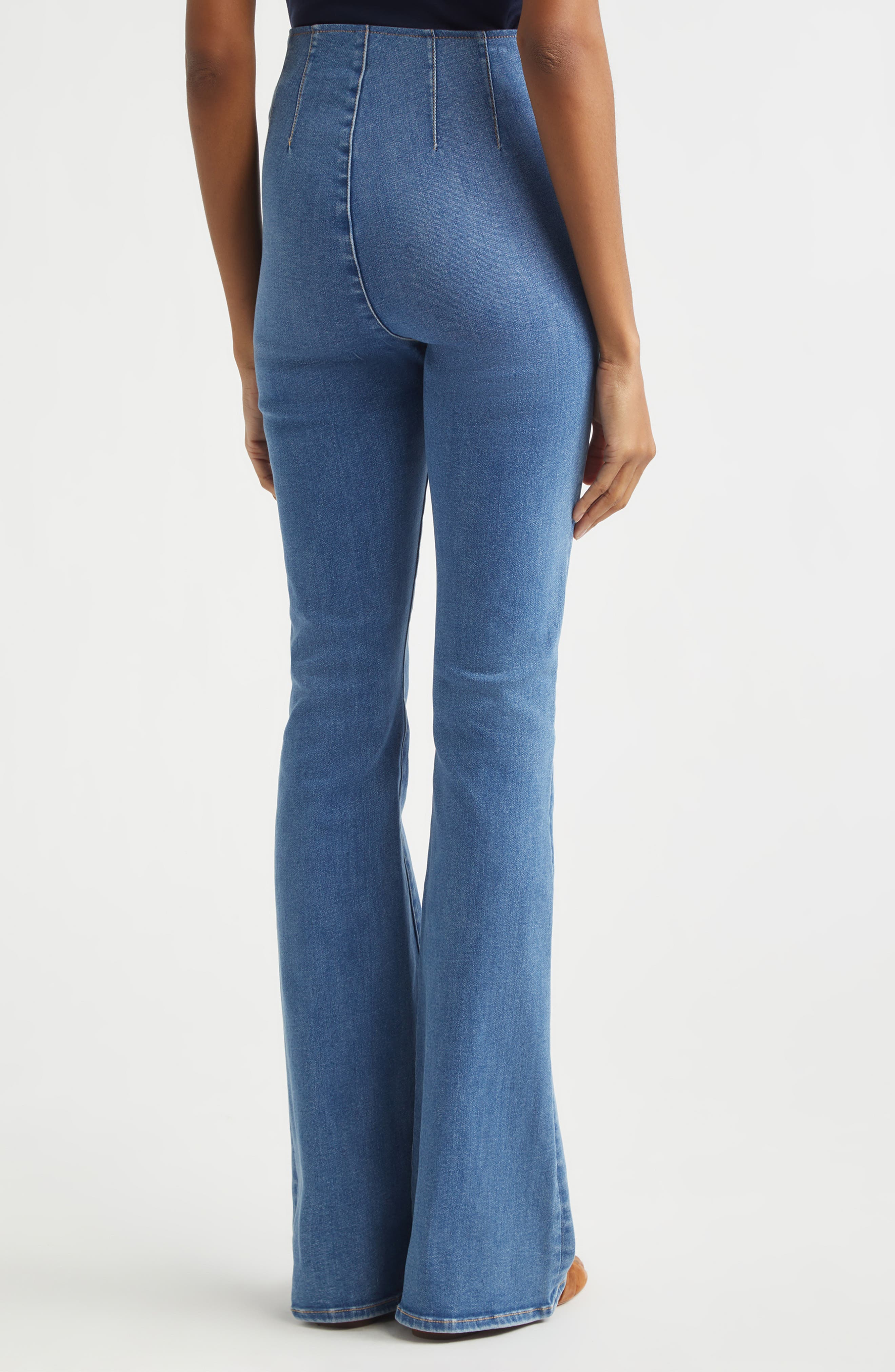 Veronica Beard Beverly Off Duty High Waist Skinny Flare Jeans | Nordstrom