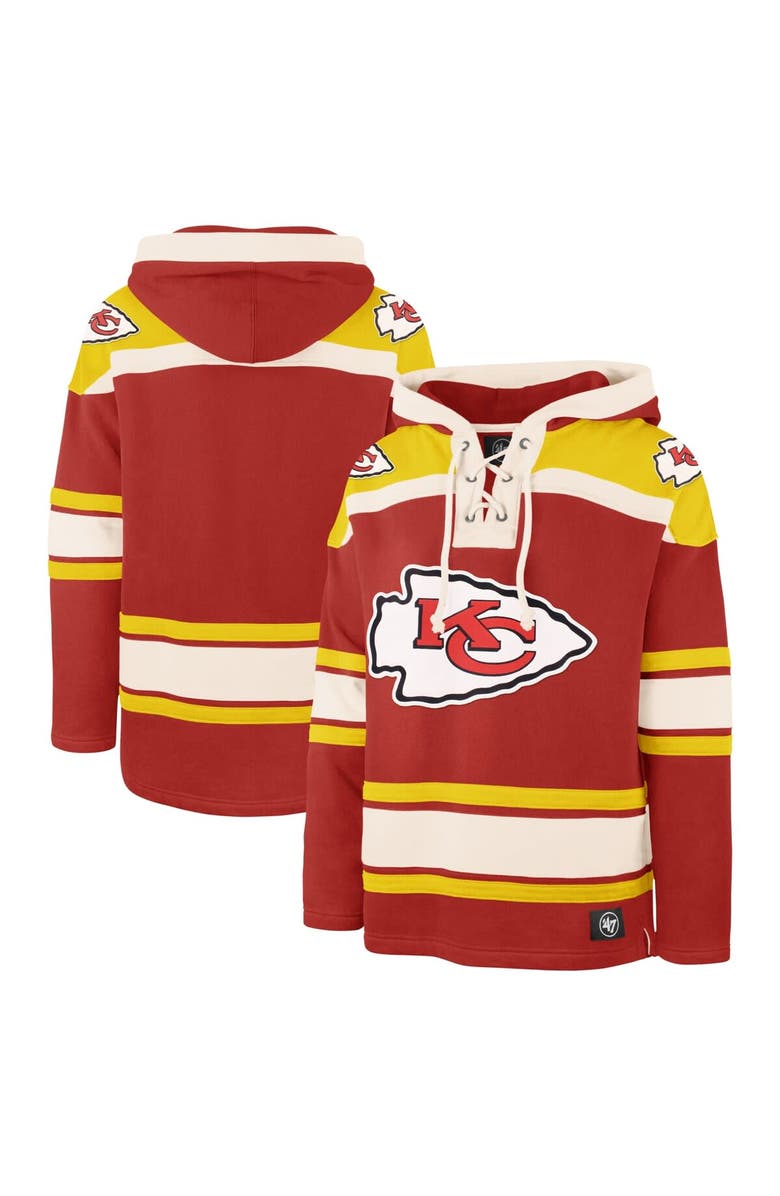 '47 Men's '47 Red Kansas City Chiefs Big & Tall Superior Lacer Pullover ...