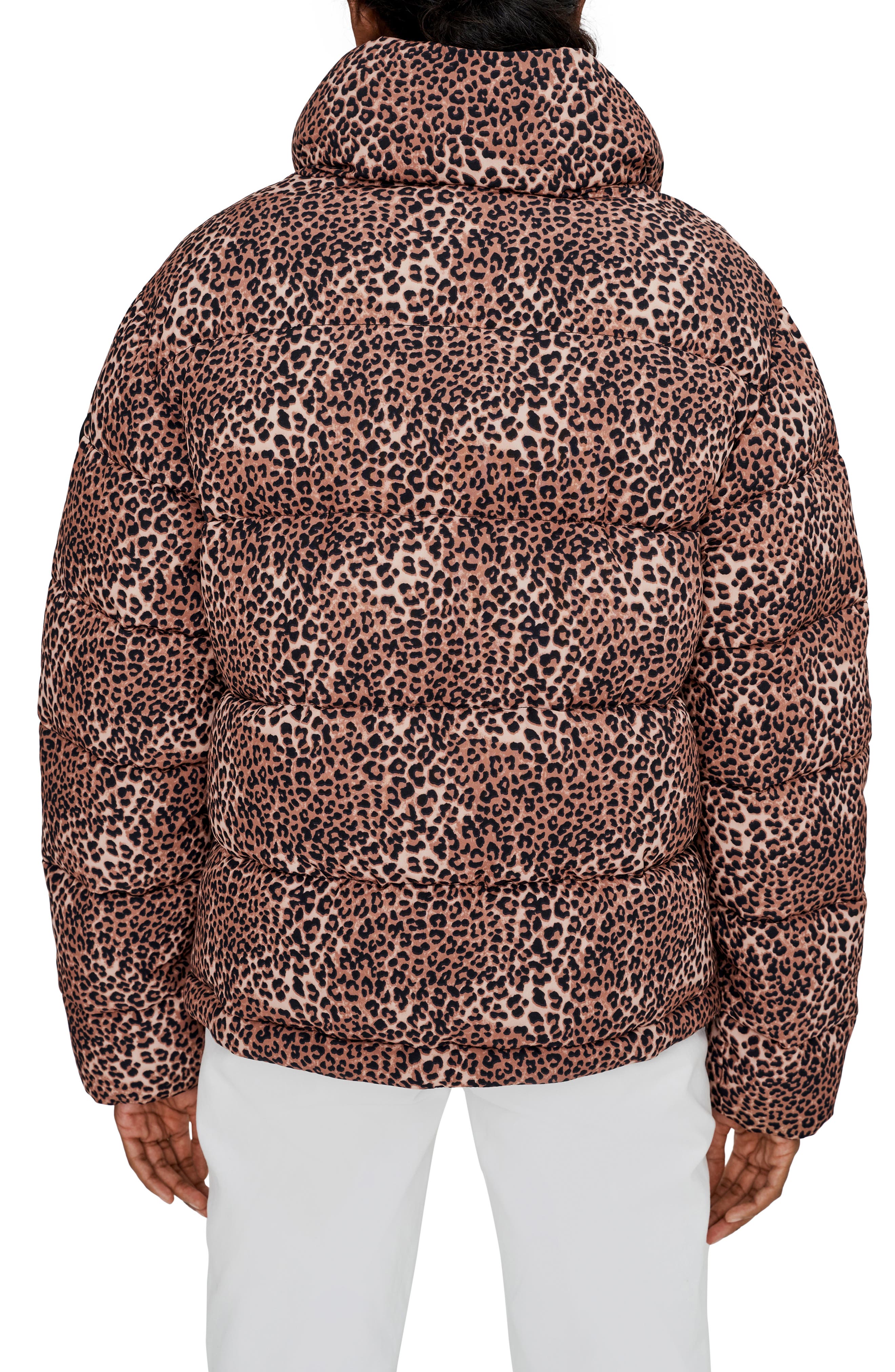 Noize Jordan Water Resistant Leopard Print Puffer Jacket | Nordstrom