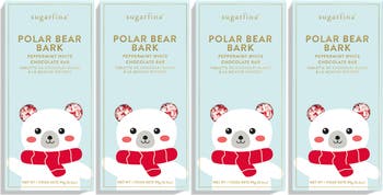 sugarfina Polar Bear Bark Set of 4 White Chocolate Peppermint Bars ...