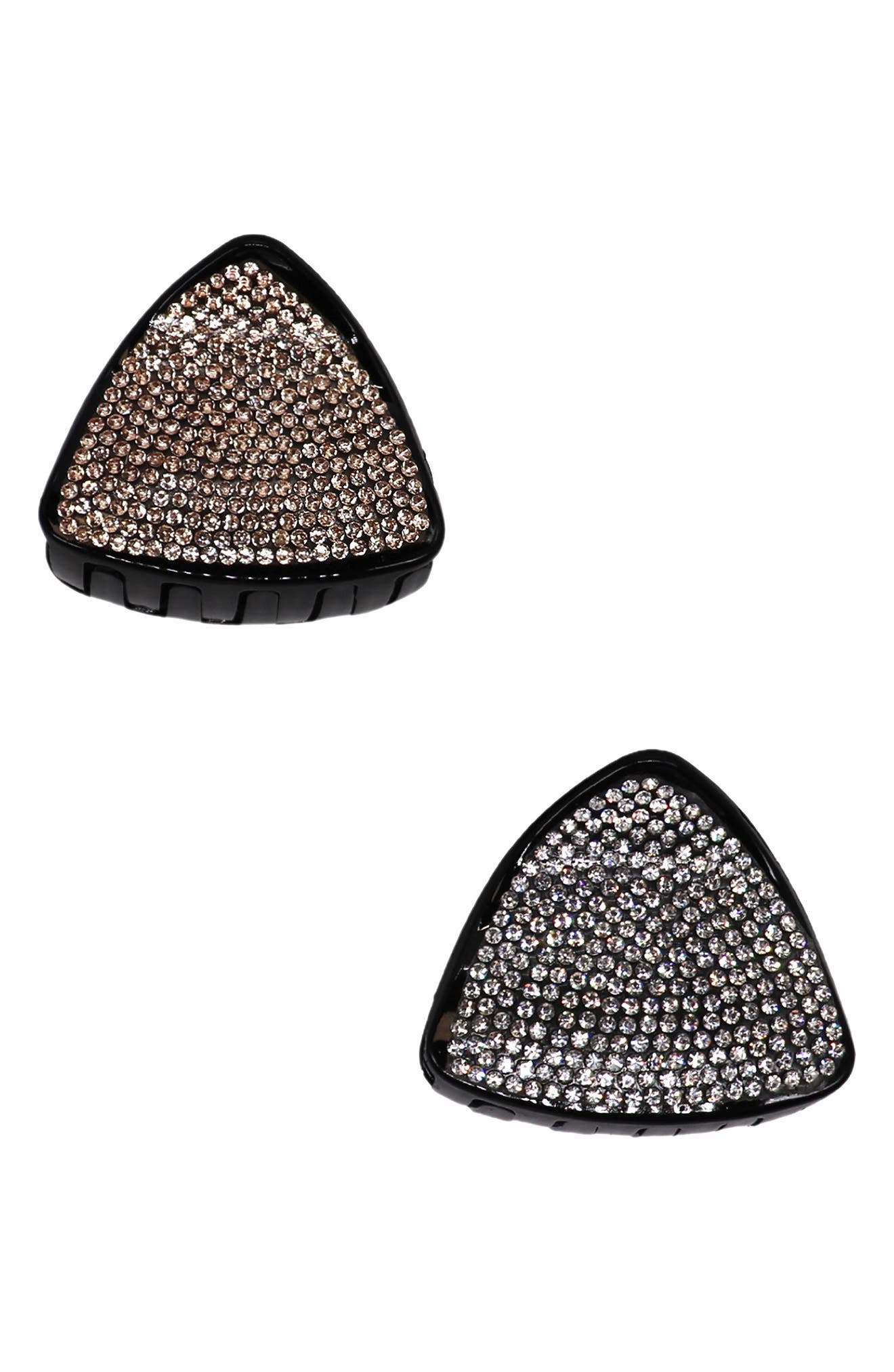 NATASHA Tasha 2-Pack Crystal Embellished Triangle Jaw Clips | Nordstrom
