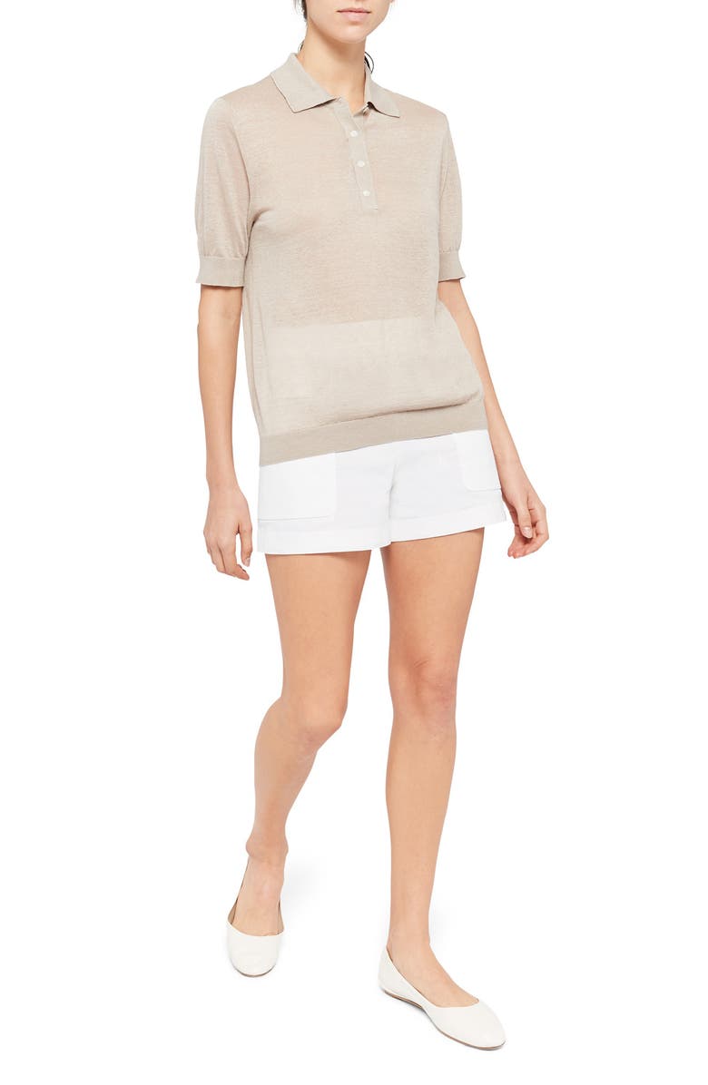 Theory Sag Harbor Linen Blend Polo | Nordstromrack