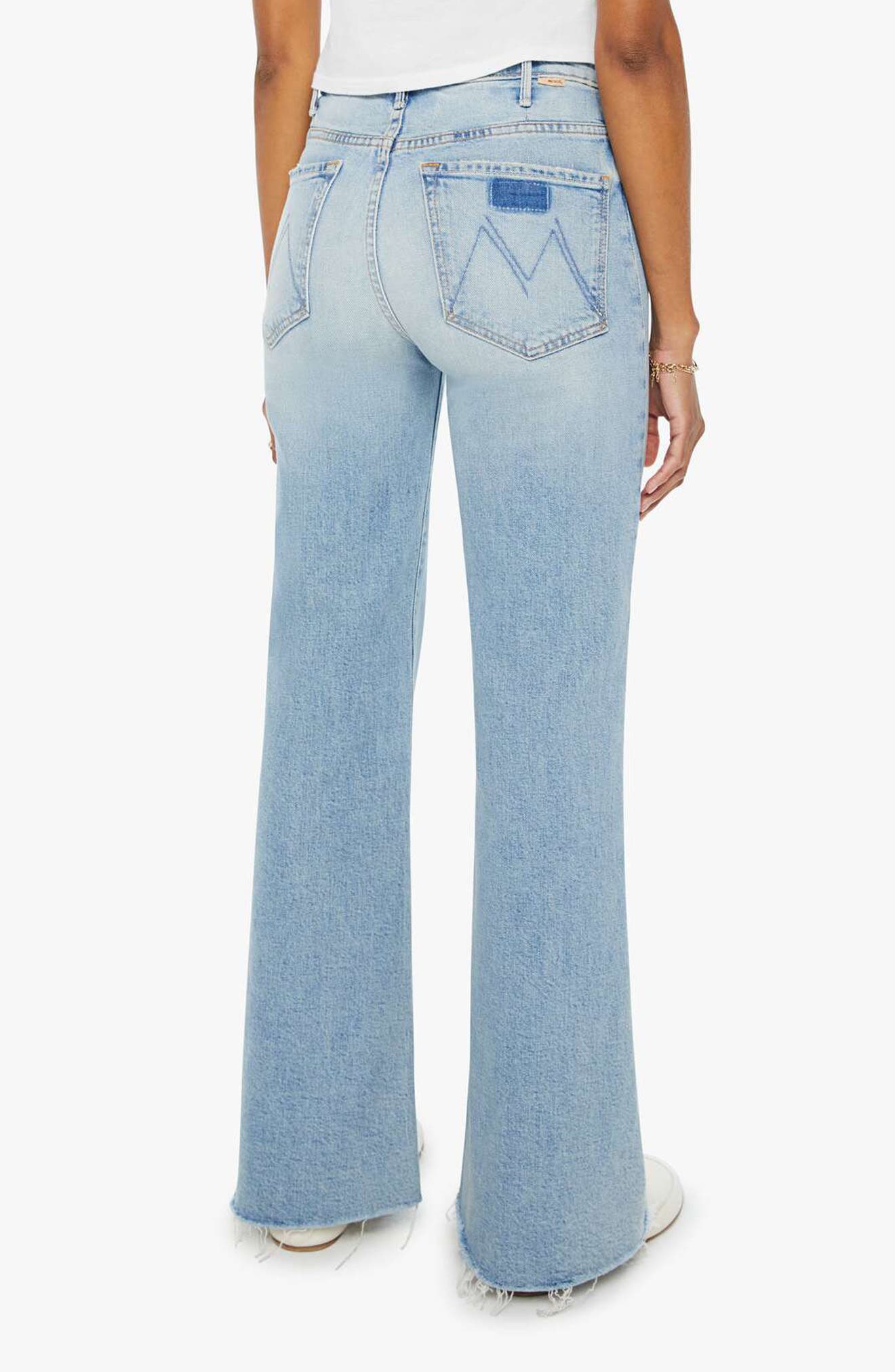 MOTHER The Hustler Roller High Waist Wide Leg Jeans | Nordstromrack
