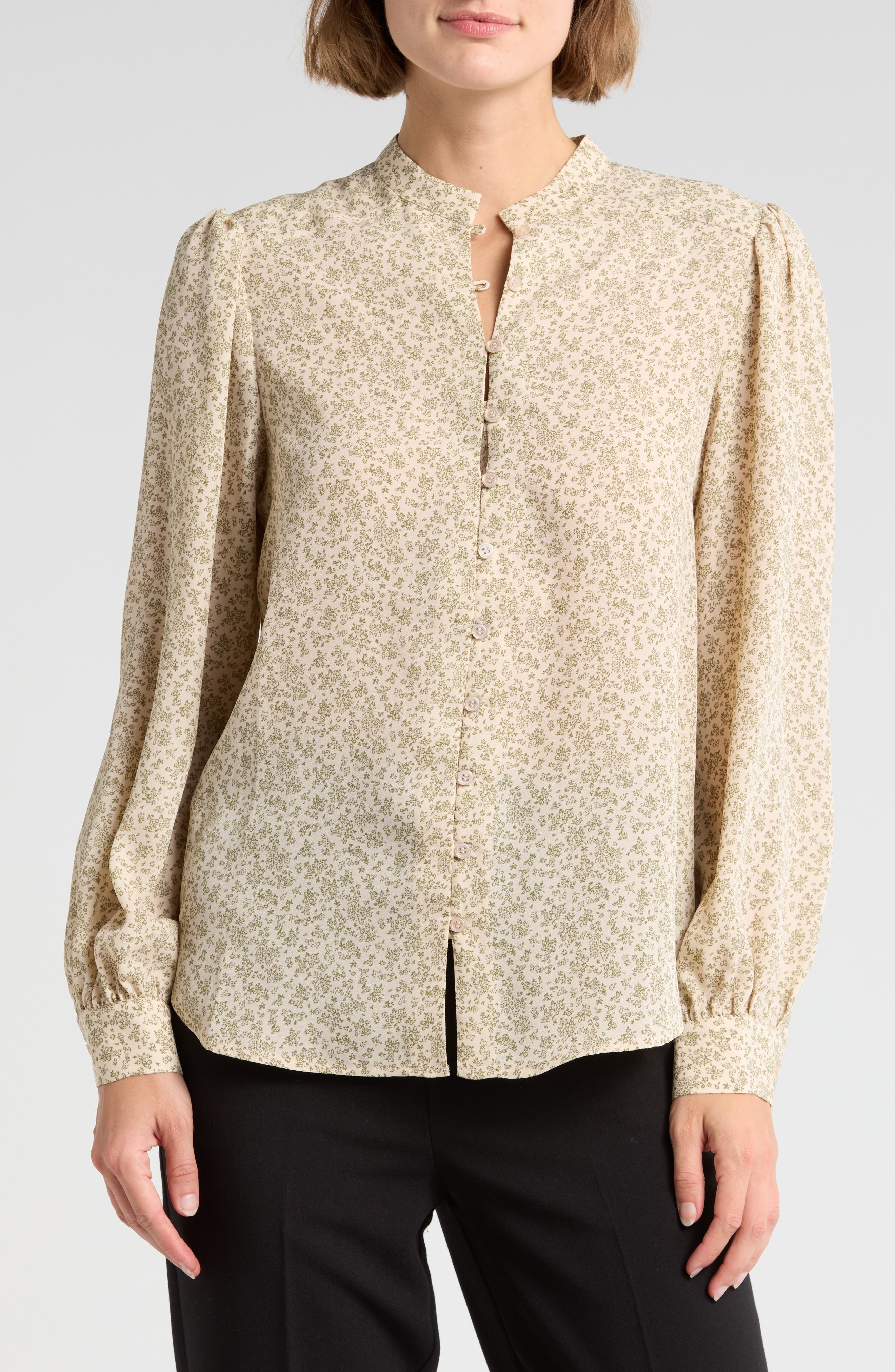 Pleione Ditsy Floral Button-Up Shirt | Nordstromrack