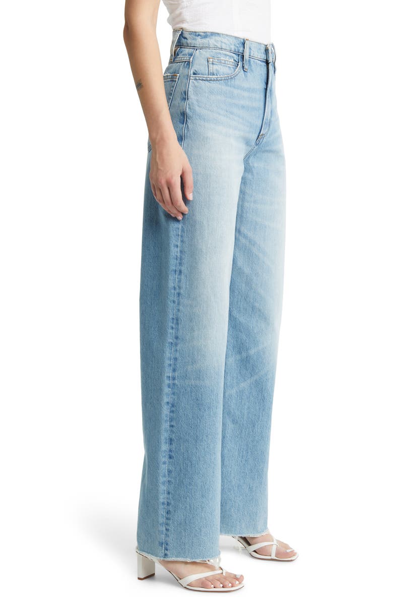 FRAME Le High 'N' Tight Raw Hem Wide Leg Jeans | Nordstromrack