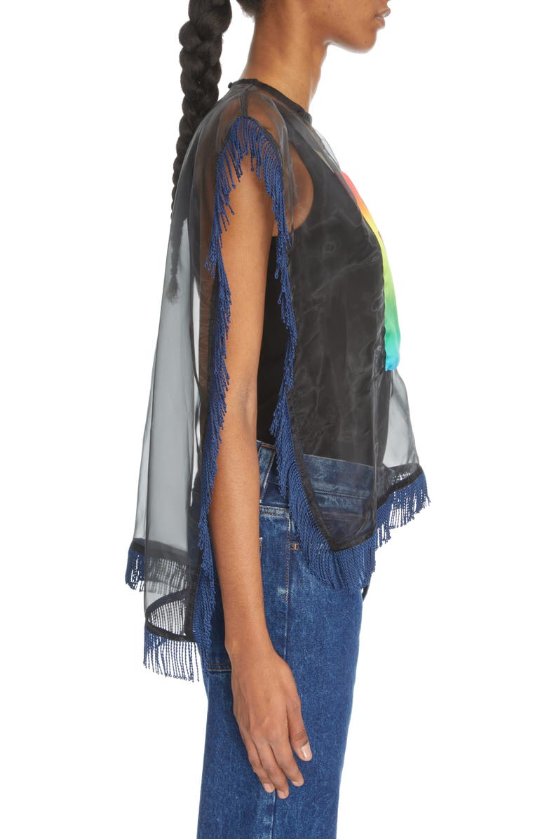 Meryll Rogge x Beni Bischof Fringed Mesh Bib | Nordstrom