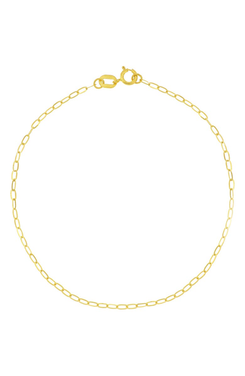 Bony Levy 14K Yellow Gold Oval Link Anklet | Nordstromrack