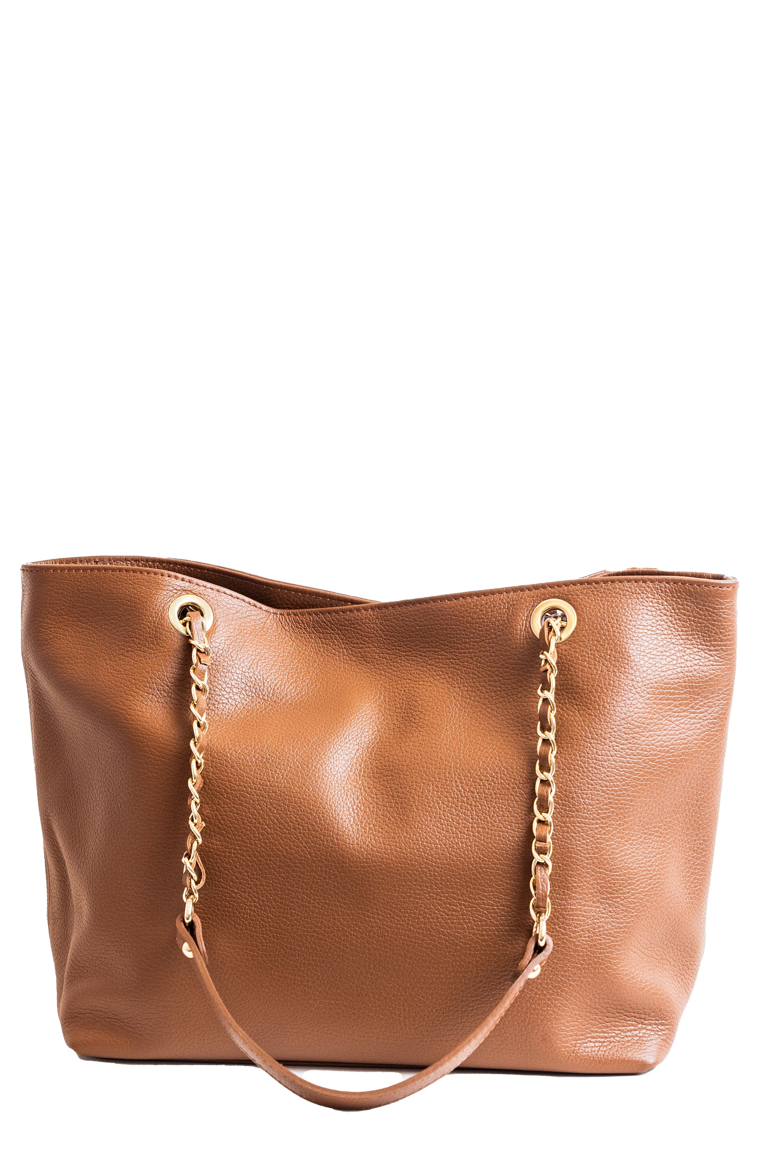 Persaman New York Chain Trim Leather Tote Bag | Nordstromrack