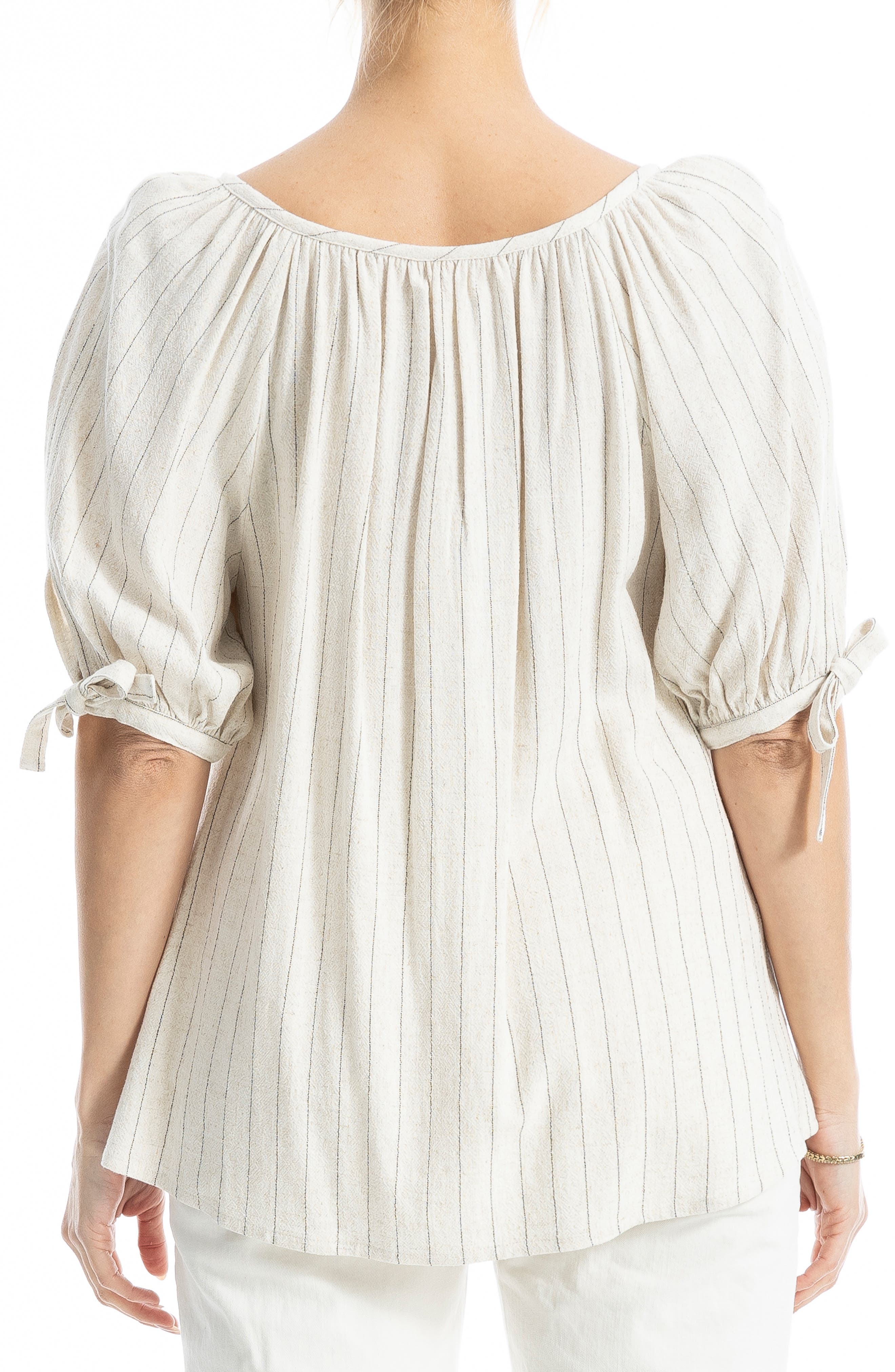 MAX STUDIO Stripe Cotton Blend Button-Up Shirt | Nordstromrack