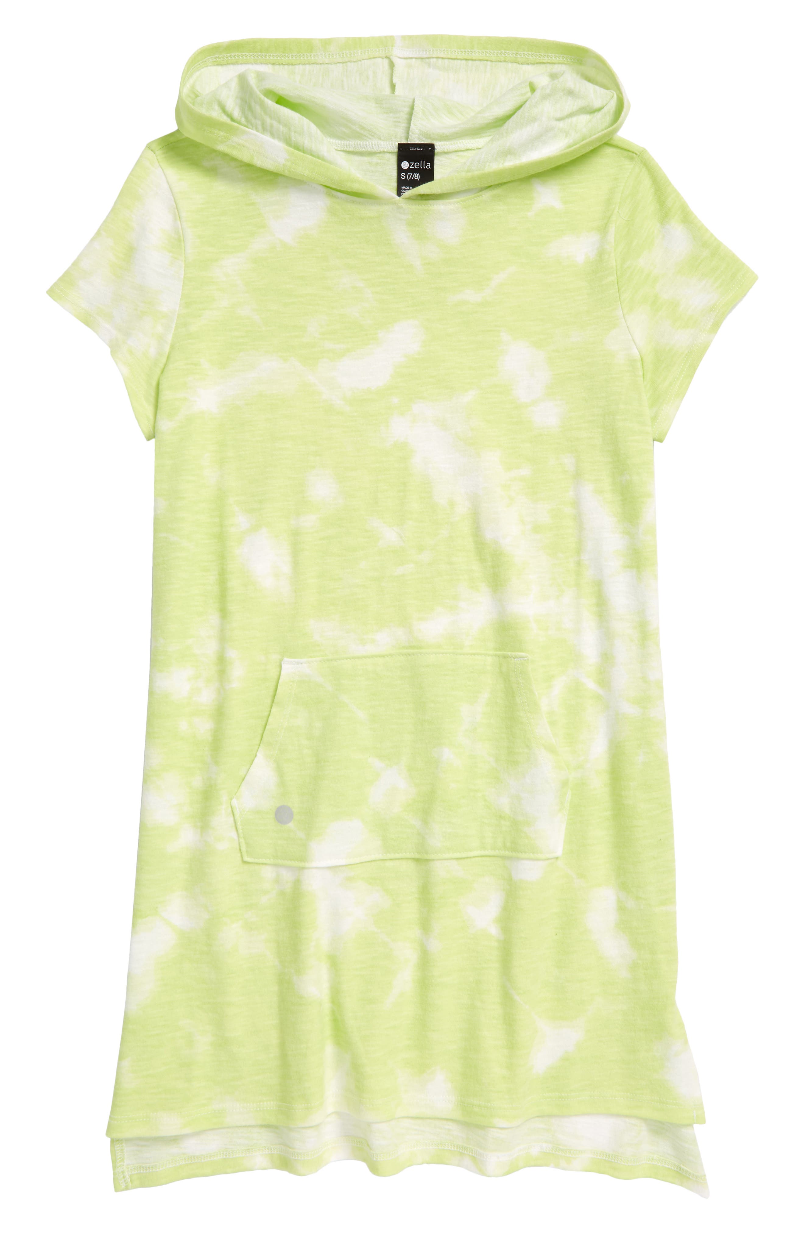 Zella Girl Kids' Tie Dye Hooded Cover-Up Dress | Nordstromrack
