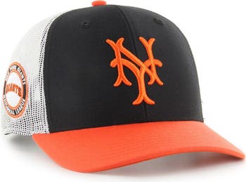 '47 Men's '47 Black/Orange NY Giants Sidenote Trucker Snapback Hat ...