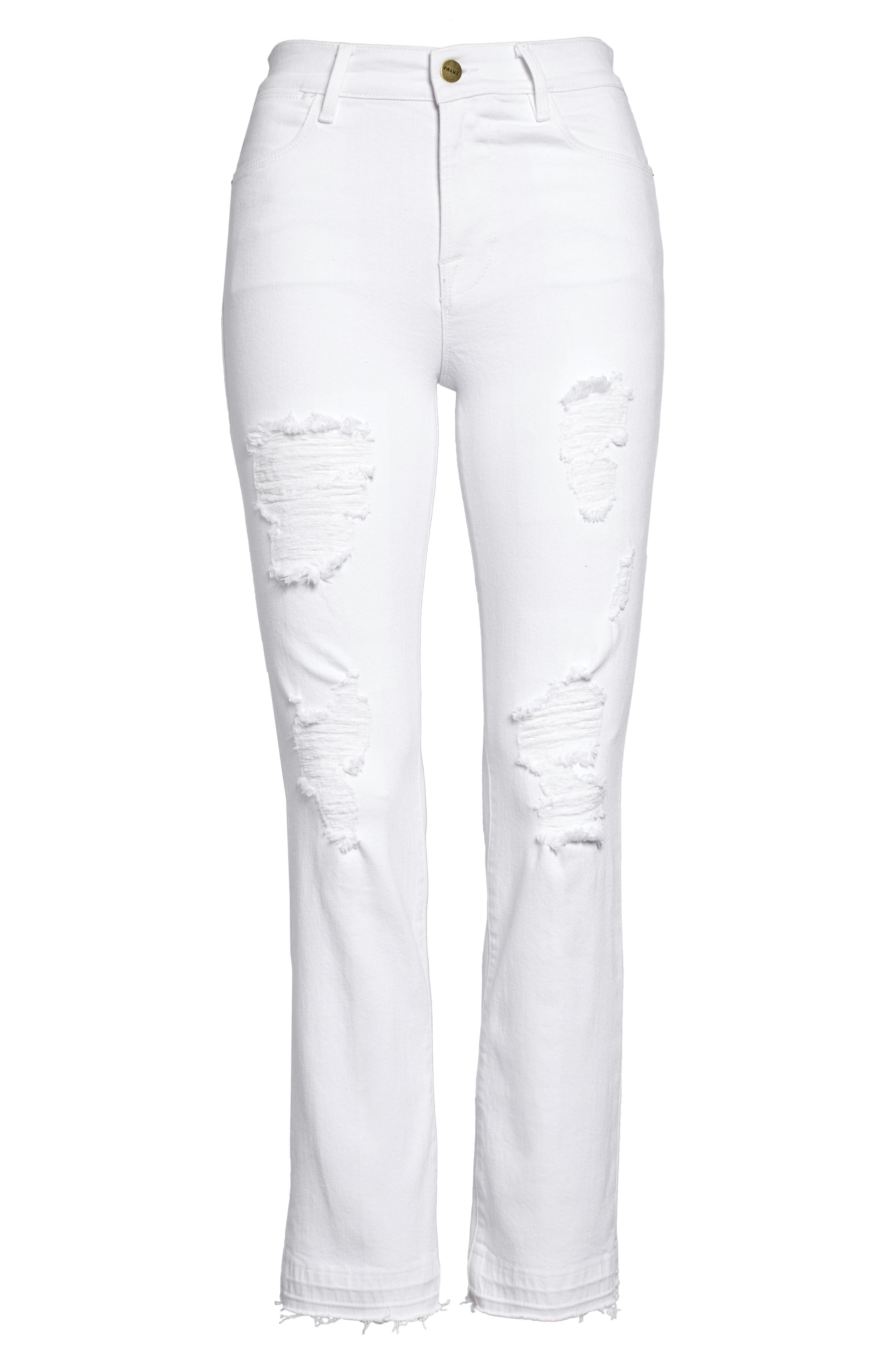 FRAME Le High Ripped Straight Leg Jeans | Nordstromrack